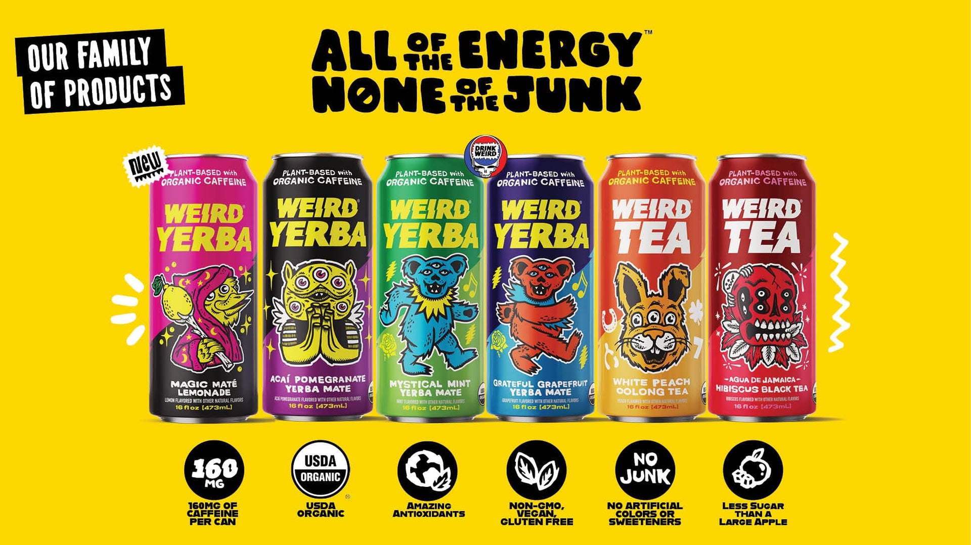 DRINK WEIRD | Organic Energy Tea & Yerba Mate – Weird Beverages